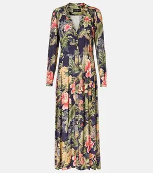 Etro Jersey And Fil Coupé Jacquard Maxi Dress - Multicoloured