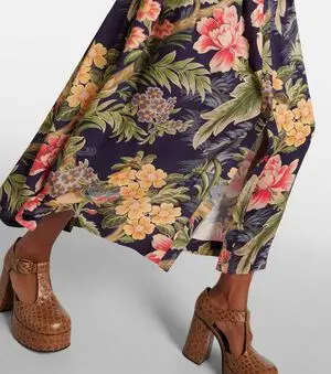Etro Jersey And Fil Coupé Jacquard Maxi Dress