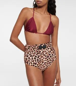 Johanna Ortiz High-rise Leopard Print Bikini Bottoms