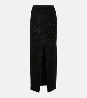 SELF-PORTRAIT Boucle Maxi Skirt
