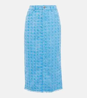 Staud Guinevere Tweed Midi Skirt - Multicoloured