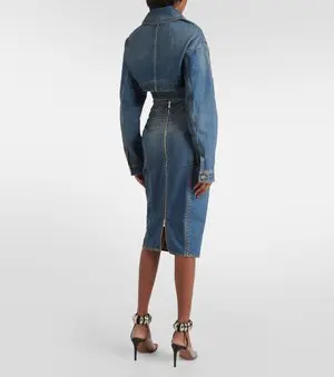 Alaïa Denim Pencil Skirt