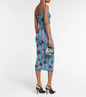 Alessandra Rich Jacquard Midi Dress