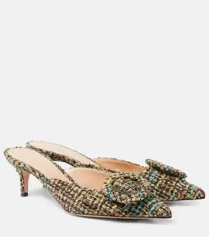 GIANVITO ROSSI Portofino 55 Boucle Mules - Multicoloured