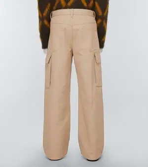 Marni Wide-leg Cotton Gabardine Cargo Pants