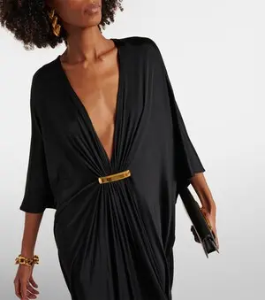 TOM FORD Gathered Satin Jersey Kaftan