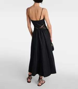Simkhai Malena Linen-blend Midi Dress