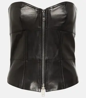 Isabel Marant Étoile Etna Leather Bustier - Black