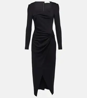 Diane Von Furstenberg Hughie Jersey Midi Dress - Black