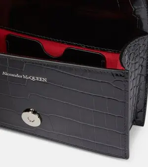 Alexander McQueen Jewelled Satchel Leather Shoulder Bag