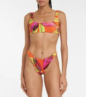 LOUISA BALLOU Printed Bikini Bottoms