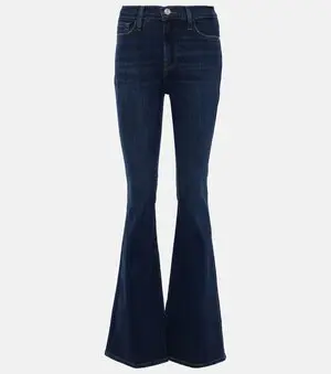 FRAME Le High Flare High-rise Jeans - Blue