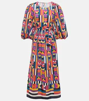 ERES Printed Cotton And Silk Midi Dress - Multicoloured