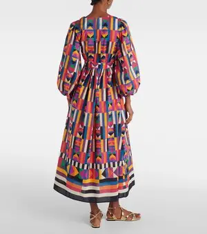 ERES Printed Cotton And Silk Midi Dress