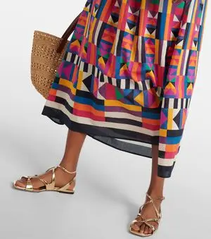 ERES Printed Cotton And Silk Midi Dress