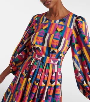 ERES Printed Cotton And Silk Midi Dress