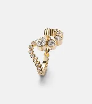 Sophie Bille Brahe Grand Ensemble Ocean Ring With Diamonds - Gold