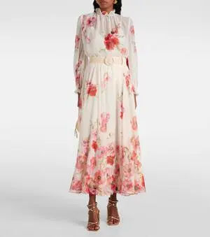 Zimmermann Lightburst Floral Cotton And Silk Maxi Skirt - Multicoloured