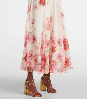 Zimmermann Lightburst Floral Cotton And Silk Maxi Skirt - Multicoloured