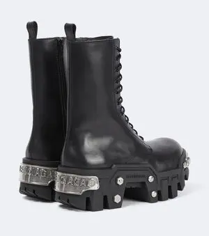 Balenciaga Leather Lace-up Boots