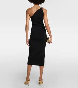 Galvan One-shoulder Midi Dress