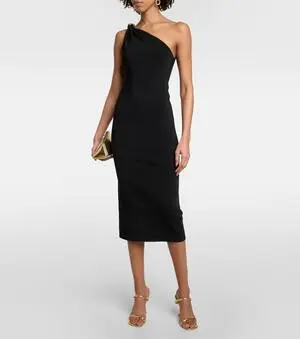 Galvan One-shoulder Midi Dress