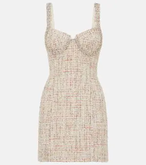 SELF-PORTRAIT Embellished Bouclé Mini Dress