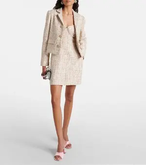 SELF-PORTRAIT Embellished Bouclé Mini Dress