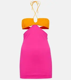 NENSI DOJAKA Cutout Cotton Mini Dress - Pink