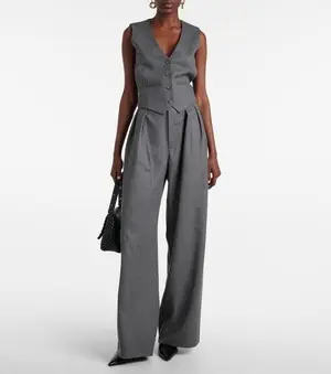 Wardrobe.NYC Single-breasted Virgin Wool Vest