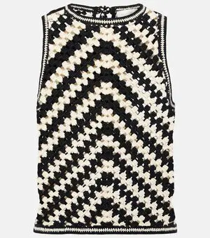 Zimmermann Halliday Crochet Cotton Top - Multicoloured