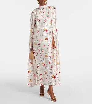 RODARTE Floral Printed Silk Maxi Dress