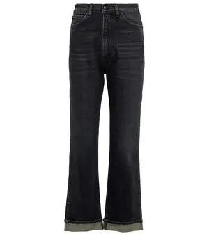 3x1 Claudia Extreme High-rise Straight Jeans In Cove - Black