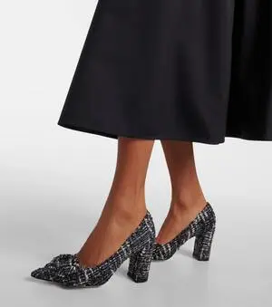 GIANVITO ROSSI Pointed Toe Bow Detail Pumps