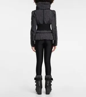 JETSET Raffaella Leopard-print Ski Jacket - Black