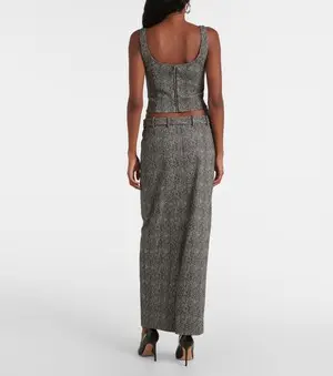 Staud Murray Herringbone Maxi Skirt