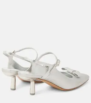 FERRAGAMO Ophelia 55 Leather Slingback Pumps