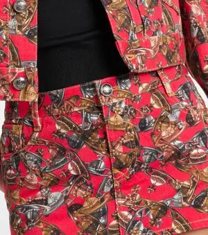 VIVIENNE WESTWOOD Printed Cotton Mini Skirt