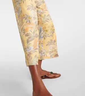 Etro Printed Silk Wide-leg Trousers