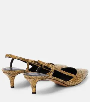 Isabel Marant Étoile Pilia Leather Slingback Pumps