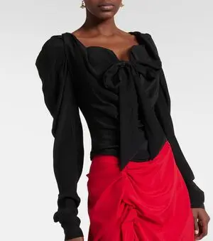 VIVIENNE WESTWOOD Tie-detail Silk Top