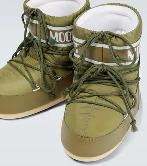 Moon Boot Icon Low Nylon Snow Boots - Green