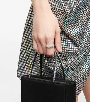 Amina Muaddi Cameron Crystal-embellished Ring