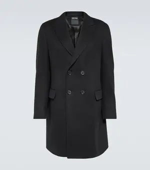 Zegna Double-breasted Wool And Cashmere Blend Coat