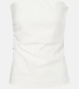 SIR. Dorian Linen-blend Tube Top - White