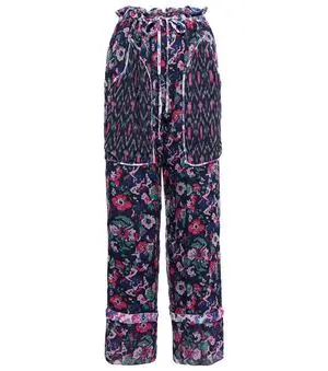 MARANT ETOILE Ryama Floral Print Viscose Trousers
