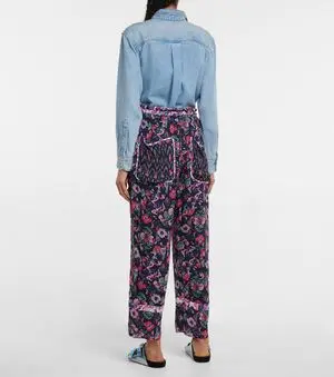 MARANT ETOILE Ryama Floral Print Viscose Trousers