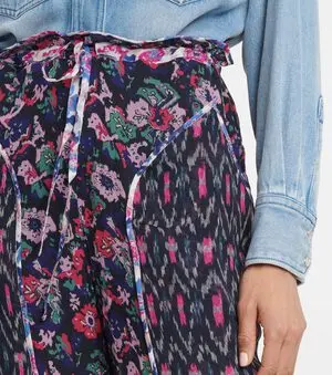 MARANT ETOILE Ryama Floral Print Viscose Trousers