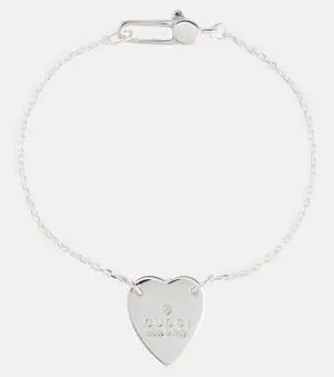 Gucci Sterling Heart Chain Bracelet - Silver