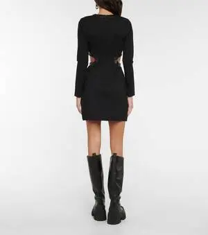 Staud Dolce Cutout Ponte Jersey Mini Dress